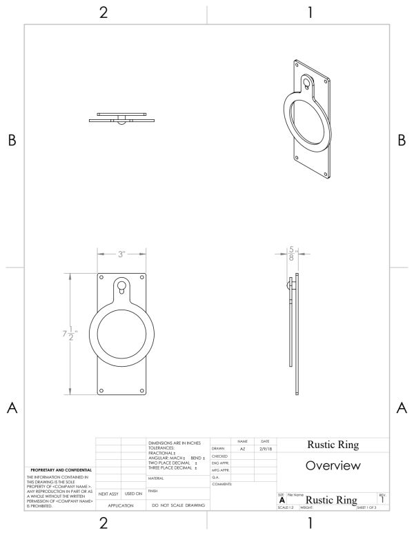 Rustic Ring Barn Door Pull | Rustica